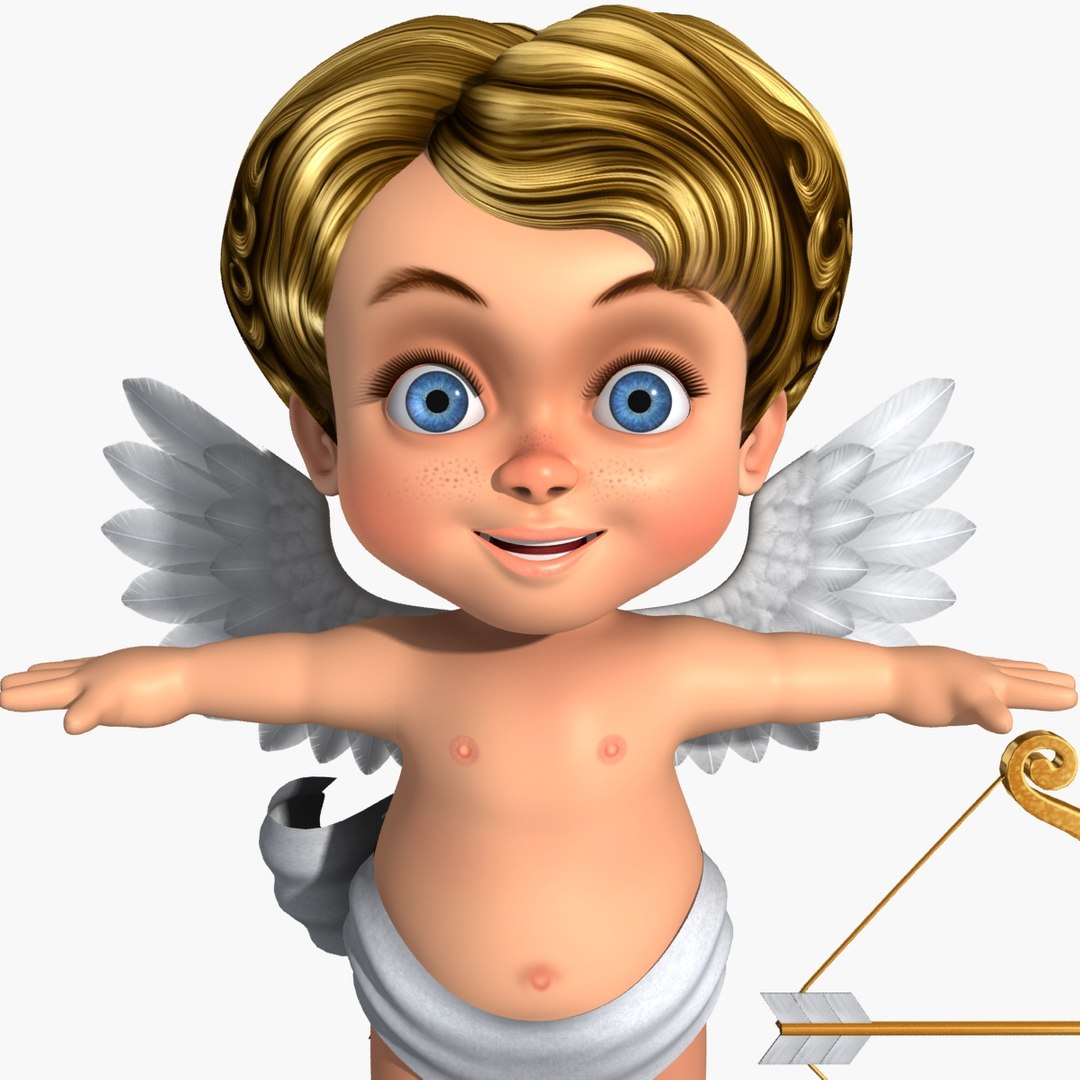 Cartoon Character Cupid 3d Model