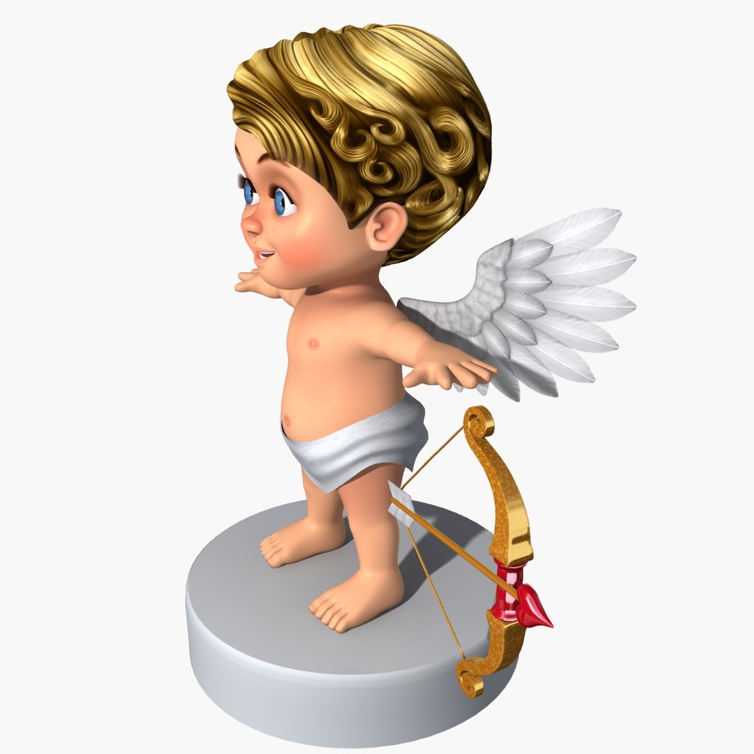 Cartoon Character Cupid 3d Model