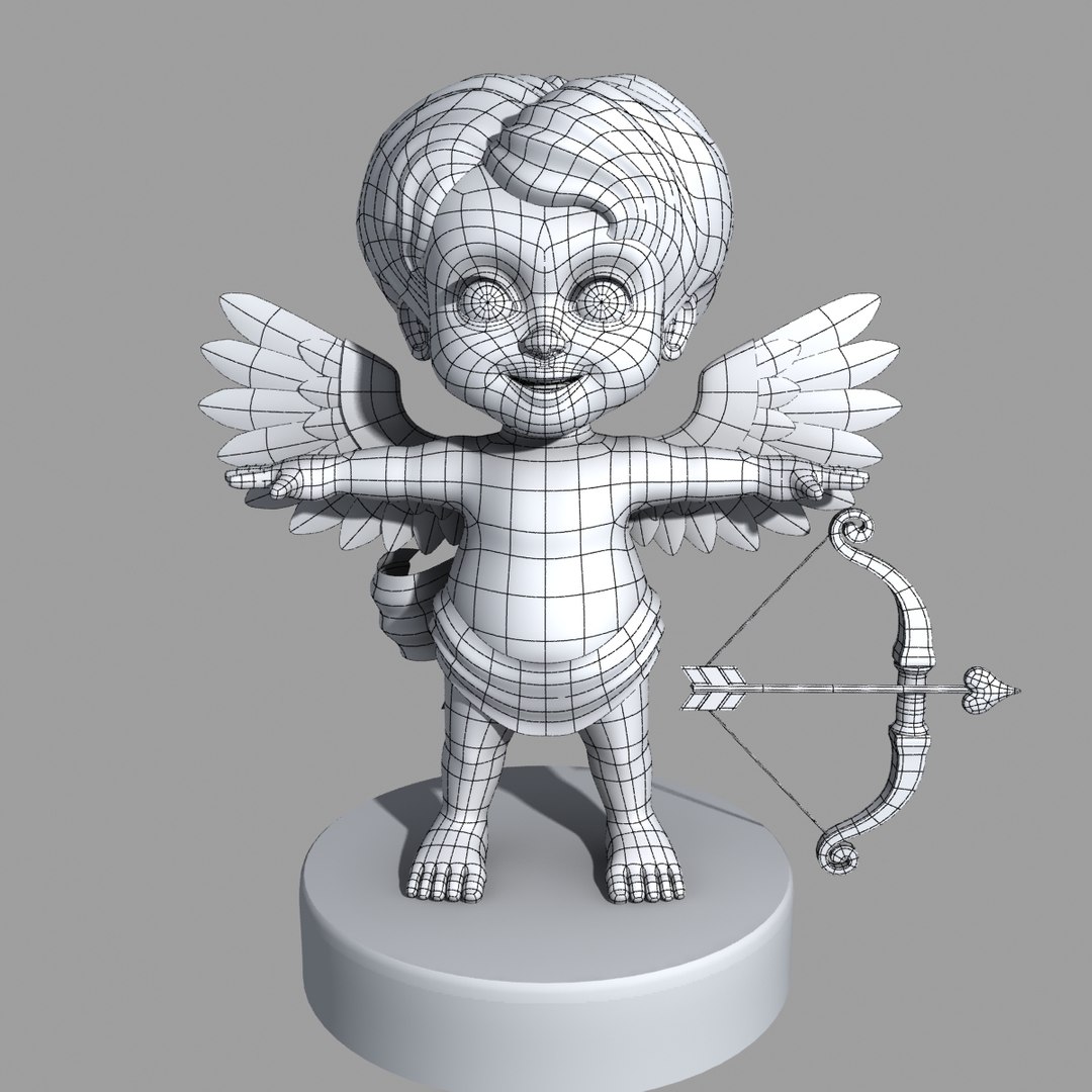 Cartoon Character Cupid 3d Model