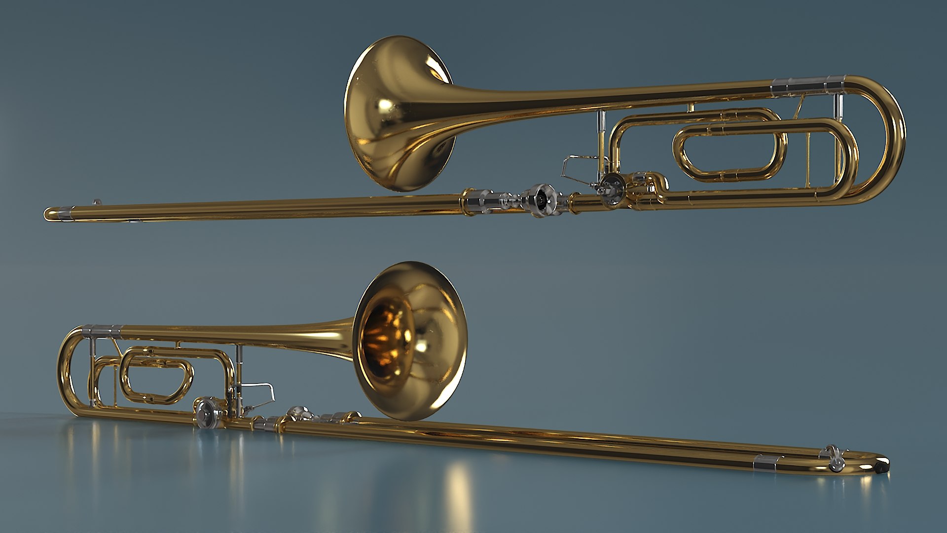 3D Model Brass Trombone Instrument - TurboSquid 2337743