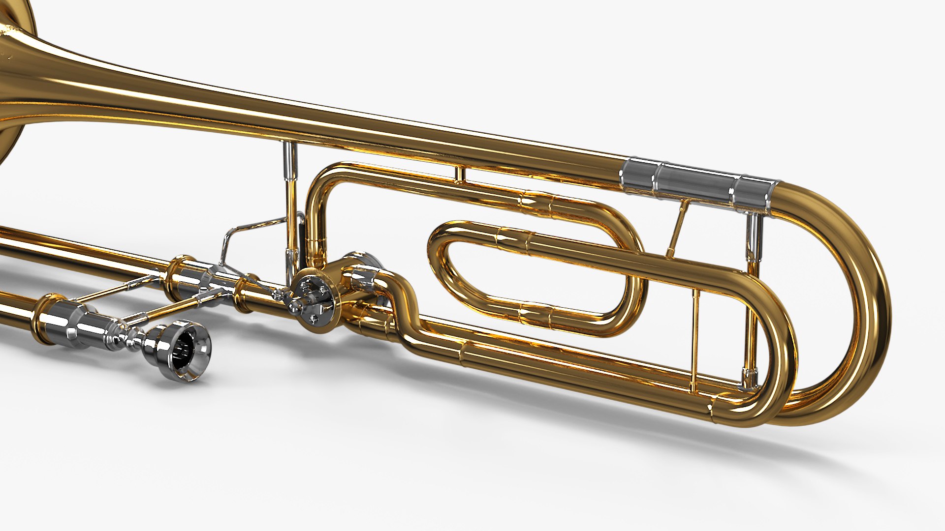 3D Model Brass Trombone Instrument - TurboSquid 2337743