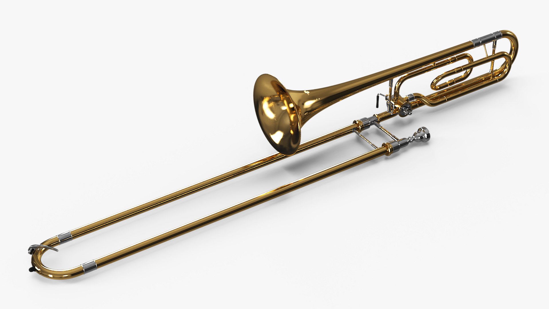 3D Model Brass Trombone Instrument - TurboSquid 2337743