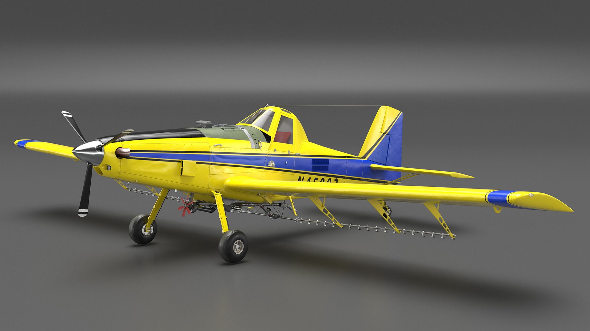 Plane Air Tractor AT 502B Simple Interior Rigged For Cinema 4D 3D ...