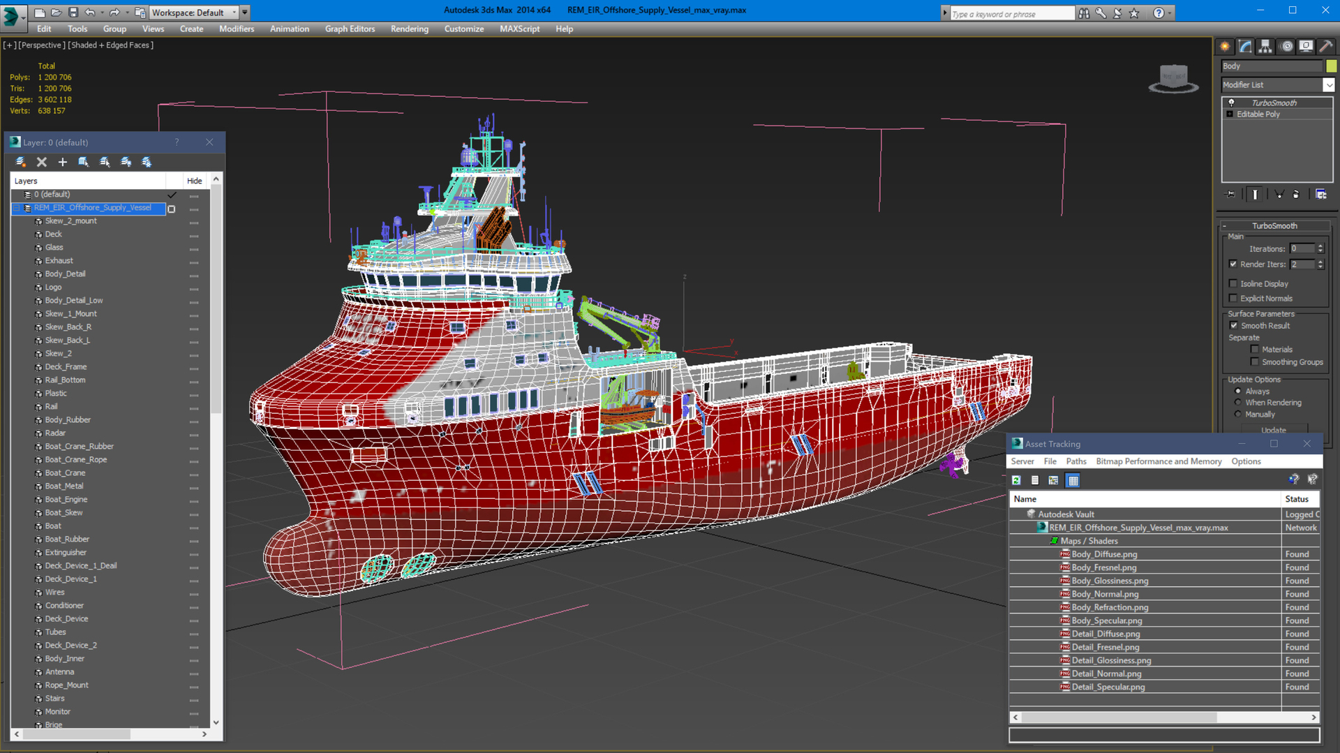 REM EIR Offshore Supply Vessel 3D model - TurboSquid 1997531