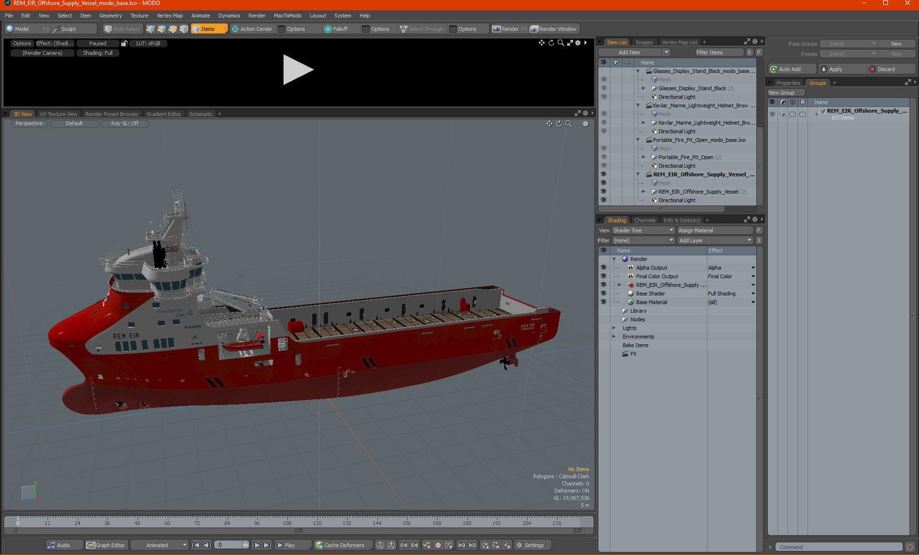 REM EIR Offshore Supply Vessel 3D Model - TurboSquid 1997531