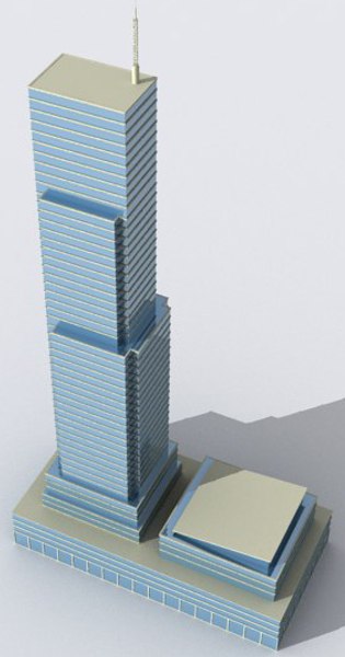 new york skyscrapers building 3d model