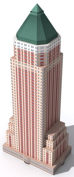 new york skyscrapers building 3d model