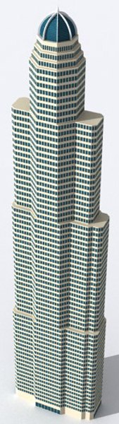new york skyscrapers building 3d model