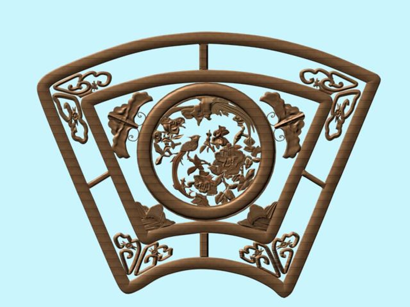 3d model chinese screen