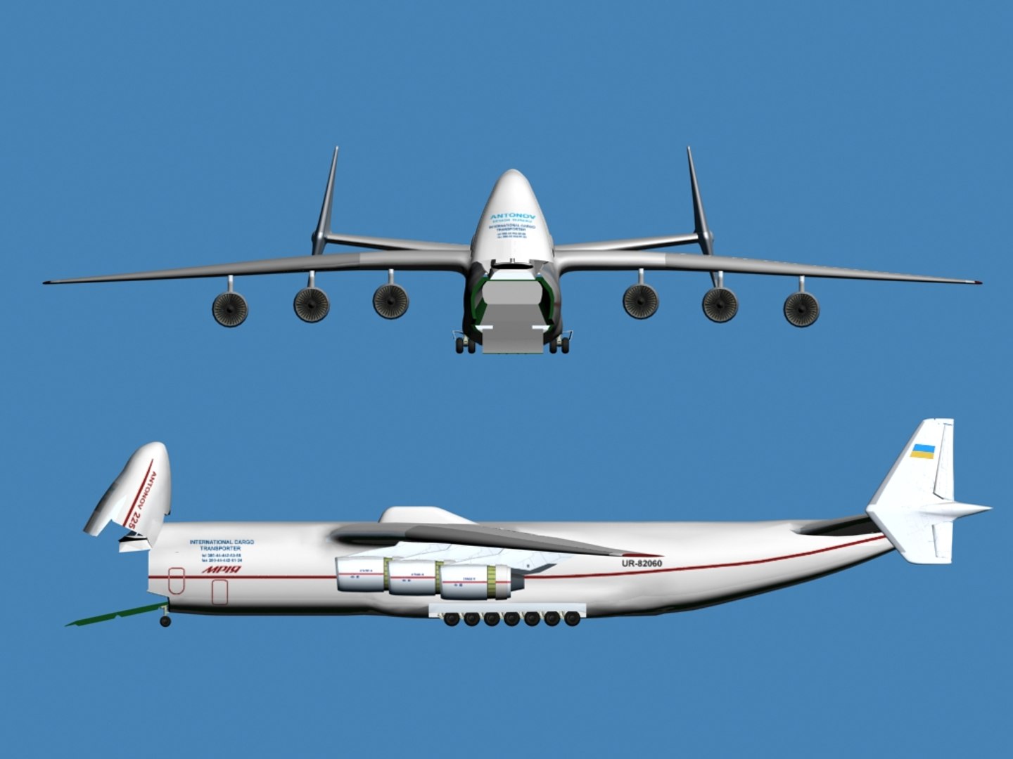 Antonov An-225 Mriya Aircraft 3d Model