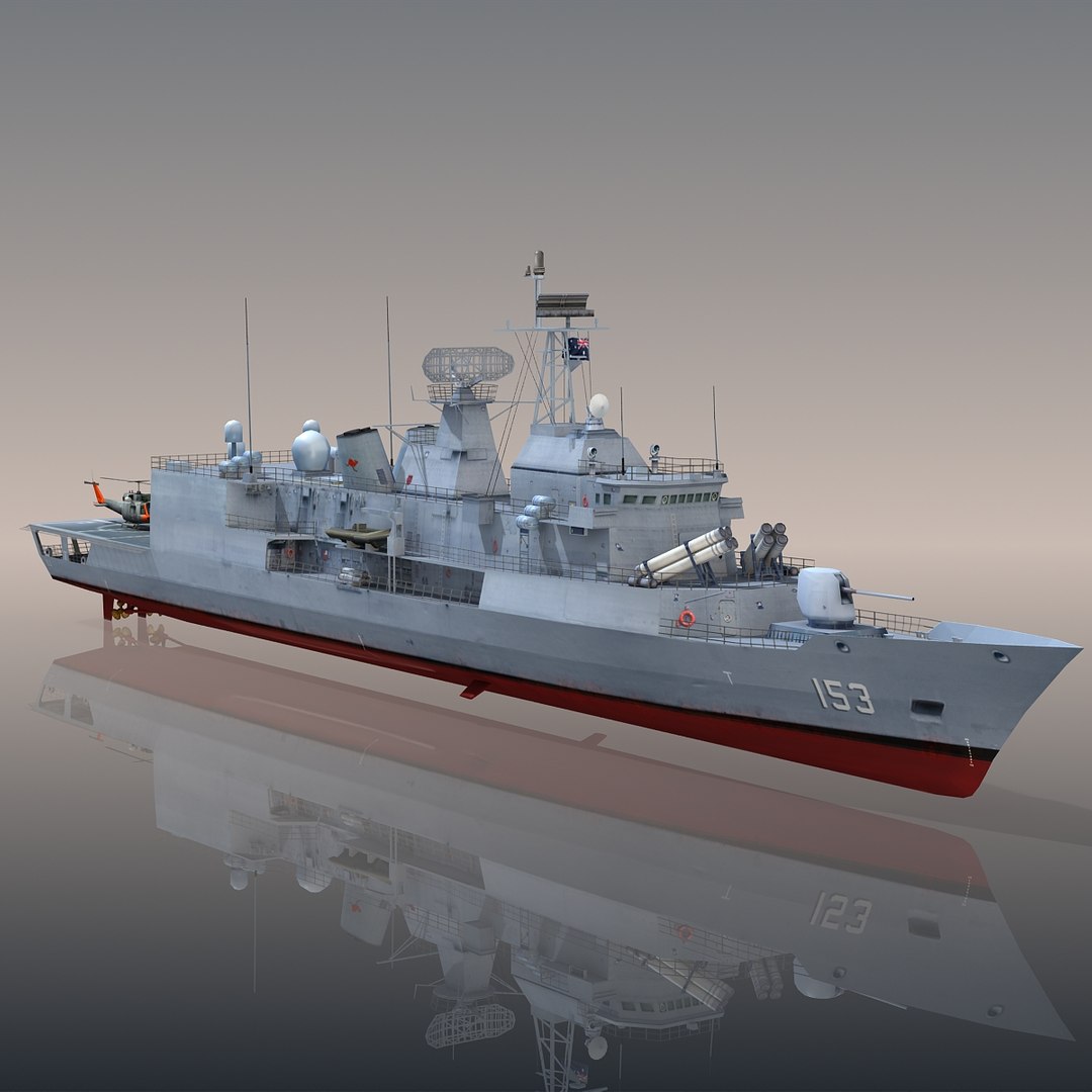 3d Anzac Class Frigate Hmas Model