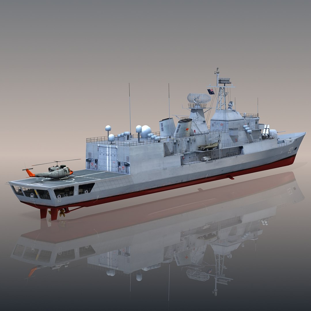3d Anzac Class Frigate Hmas Model