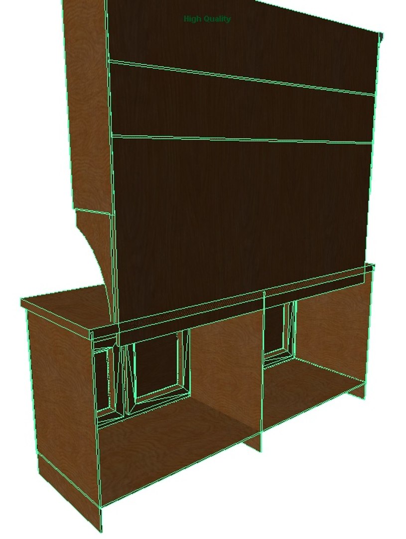 3D kitchen hutch - TurboSquid 1259729