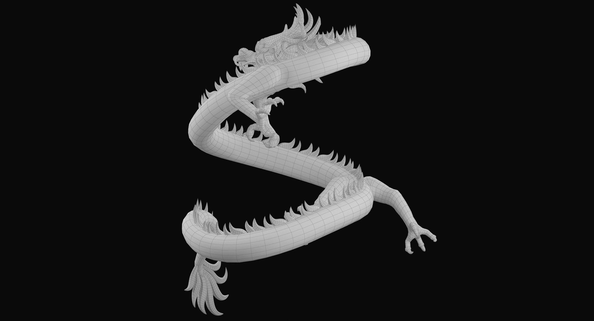 Chinese dragon rig v2 3D model - TurboSquid 1244856