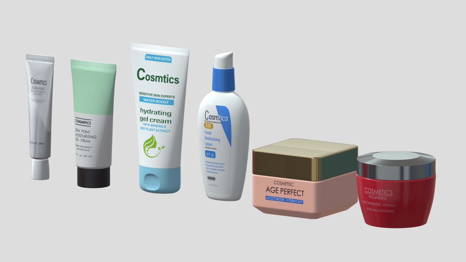 Cosmetics Set Low Poly Model - TurboSquid 2272659