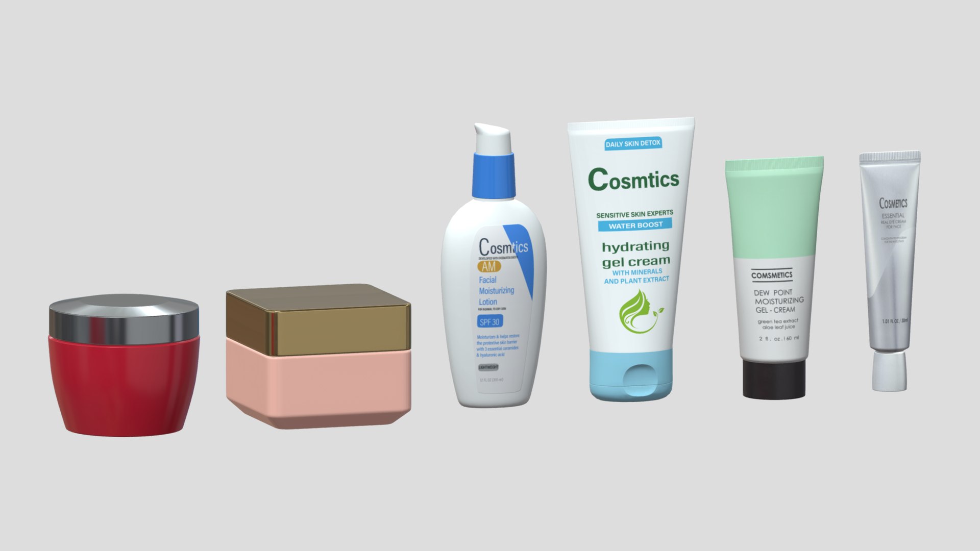 Cosmetics Set Low Poly Model - TurboSquid 2272659