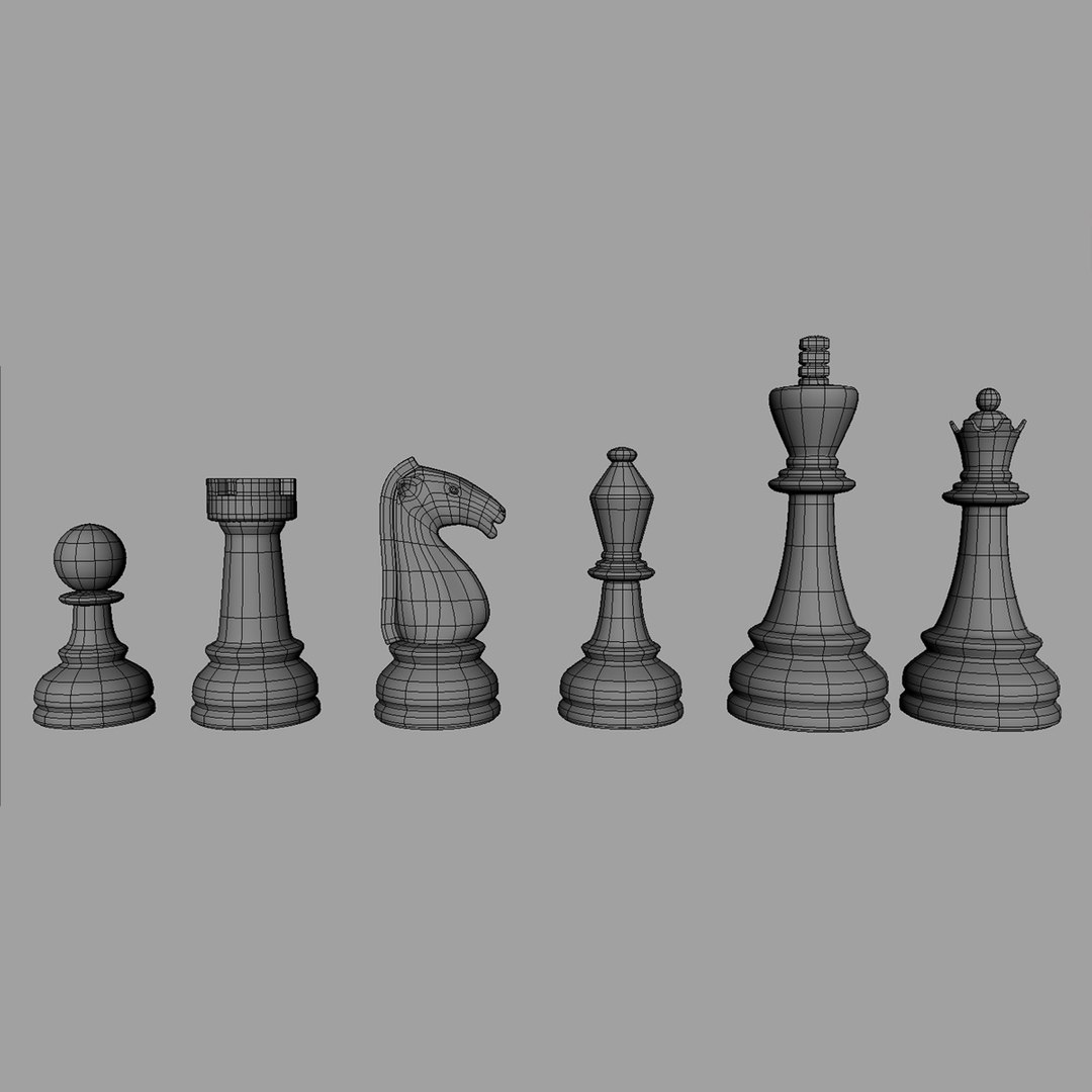 chess set 3d model
