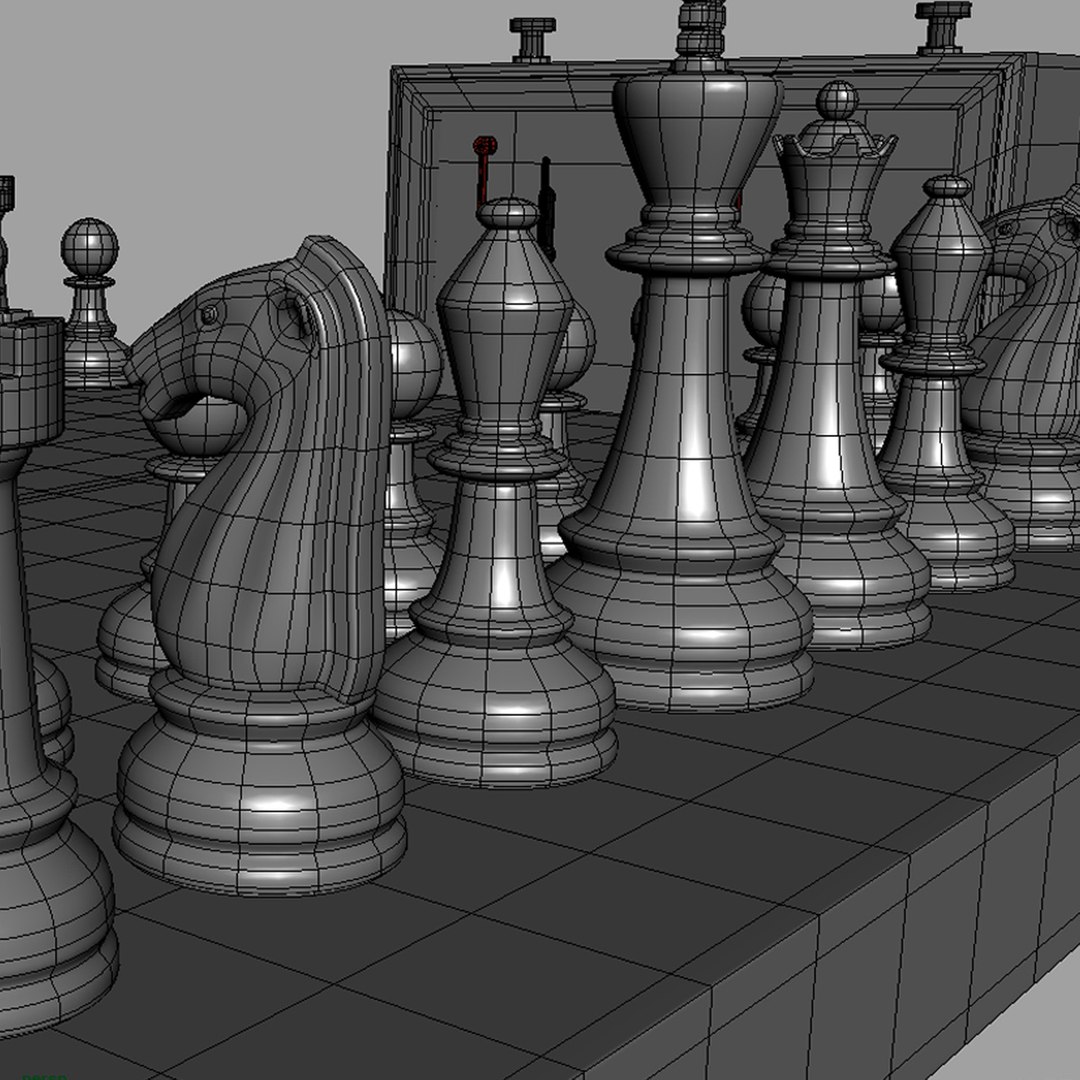 chess set 3d model