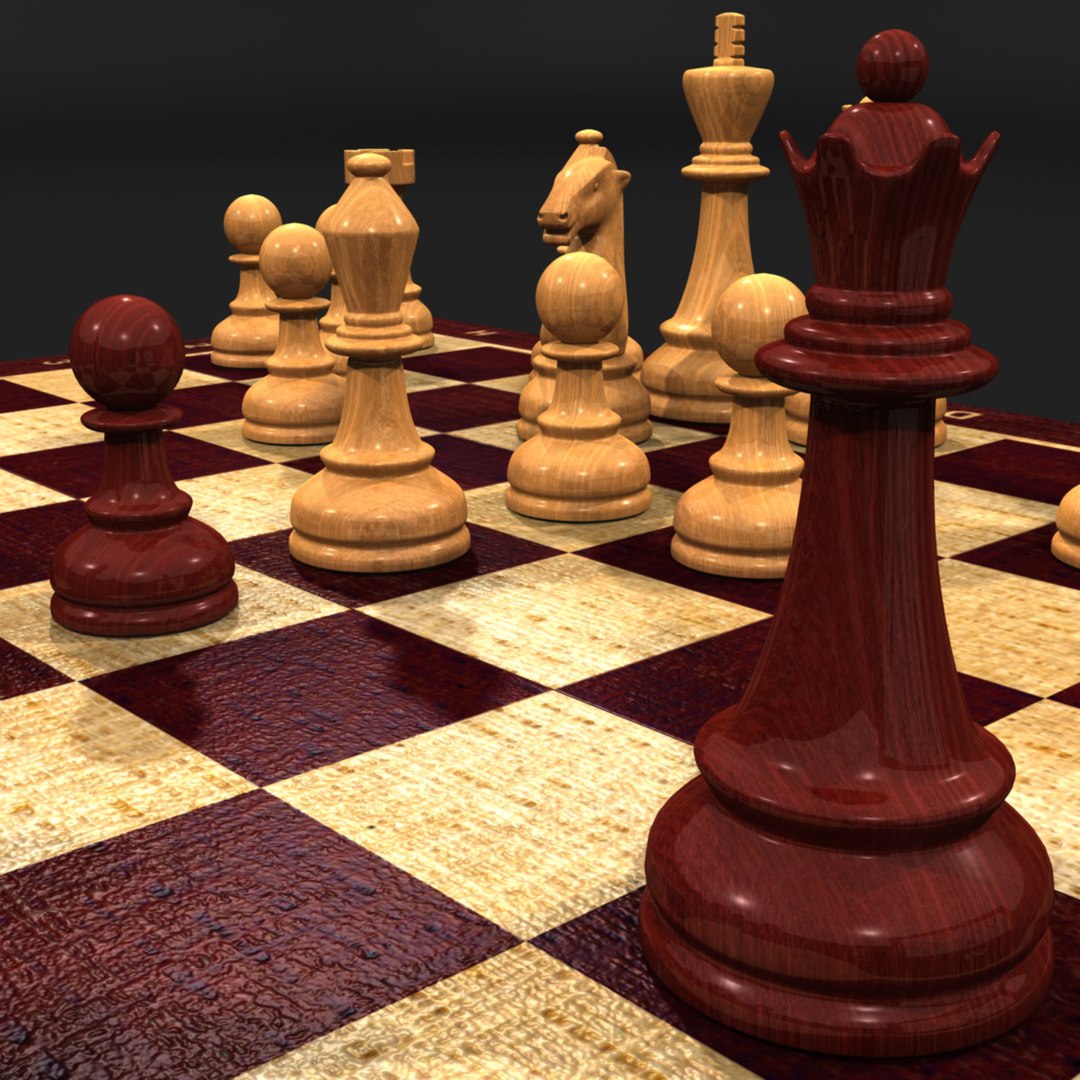 chess set 3d model