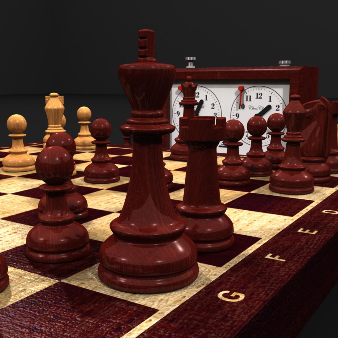 chess set 3d model