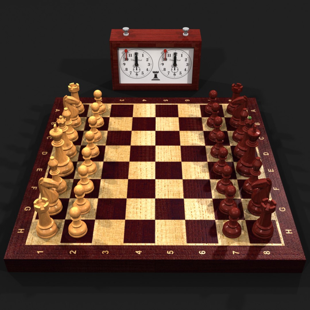 chess set 3d model
