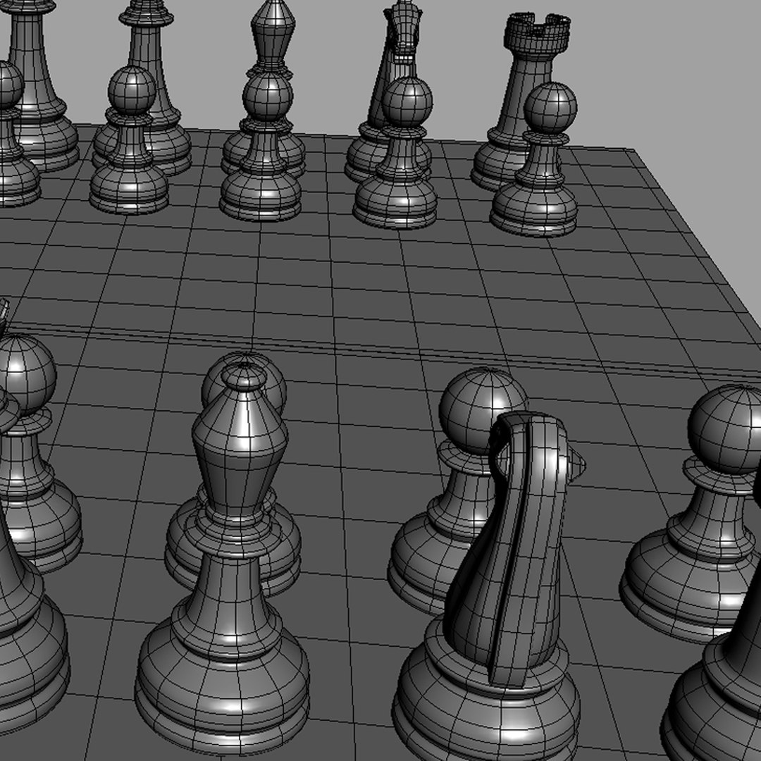 chess set 3d model