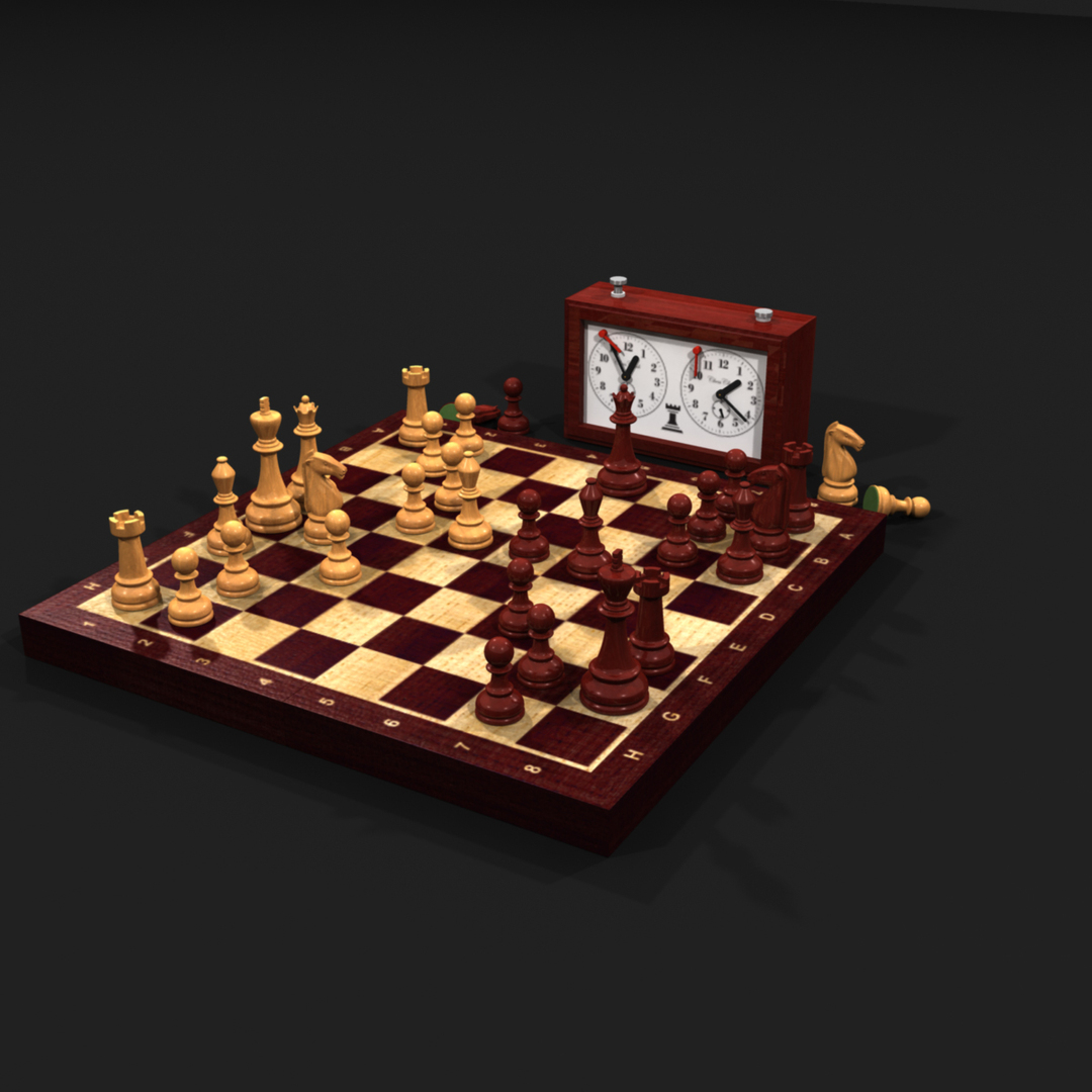 chess set 3d model