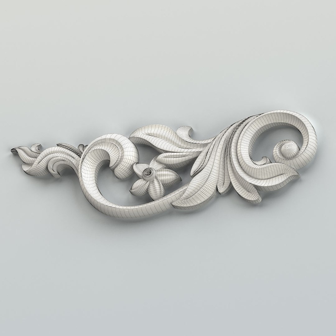 3D Carved Horizontal Decor Model - TurboSquid 1362889