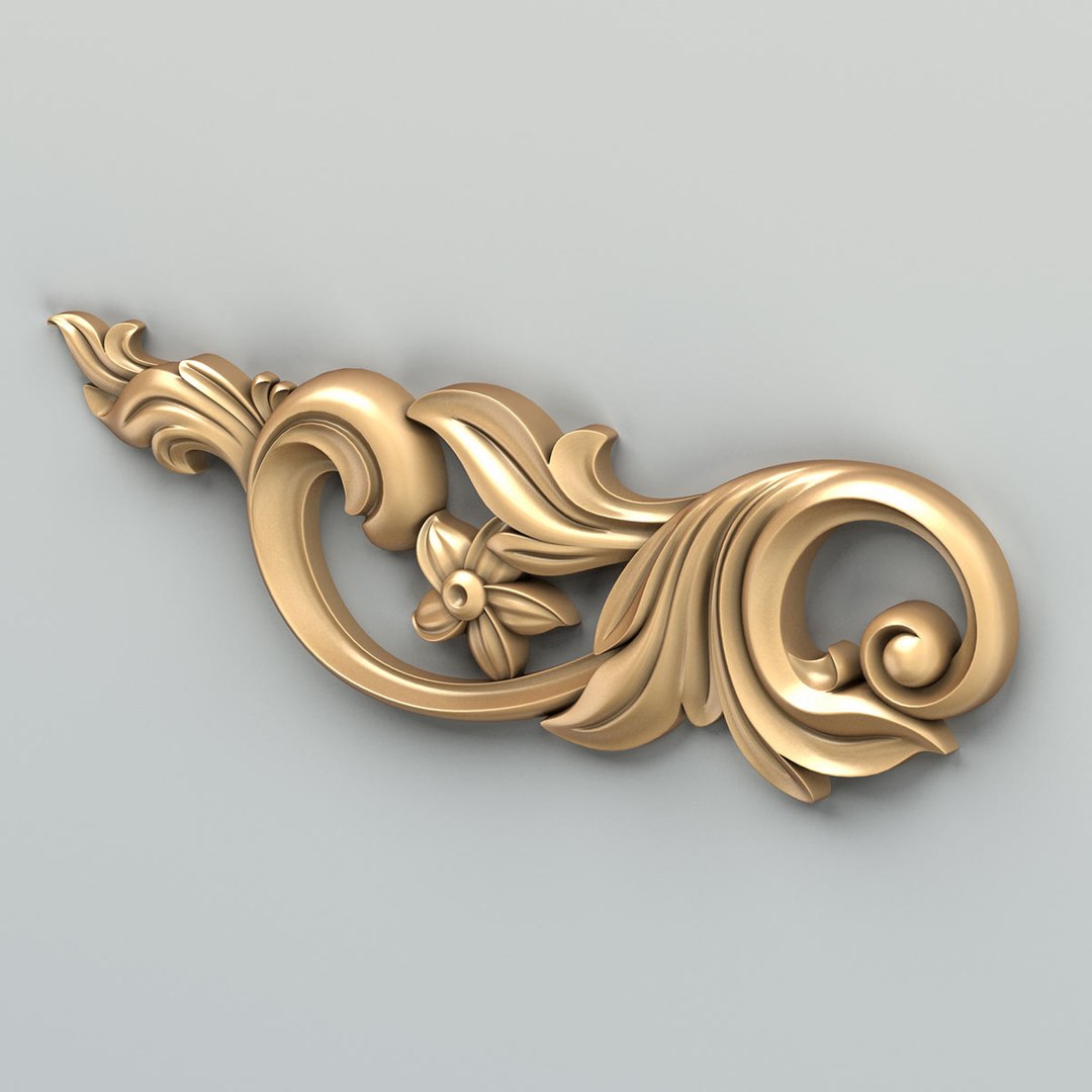 3D Carved Horizontal Decor Model - TurboSquid 1362889