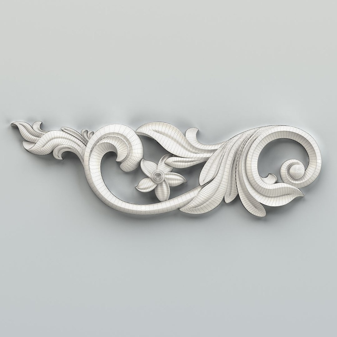3D Carved Horizontal Decor Model - TurboSquid 1362889