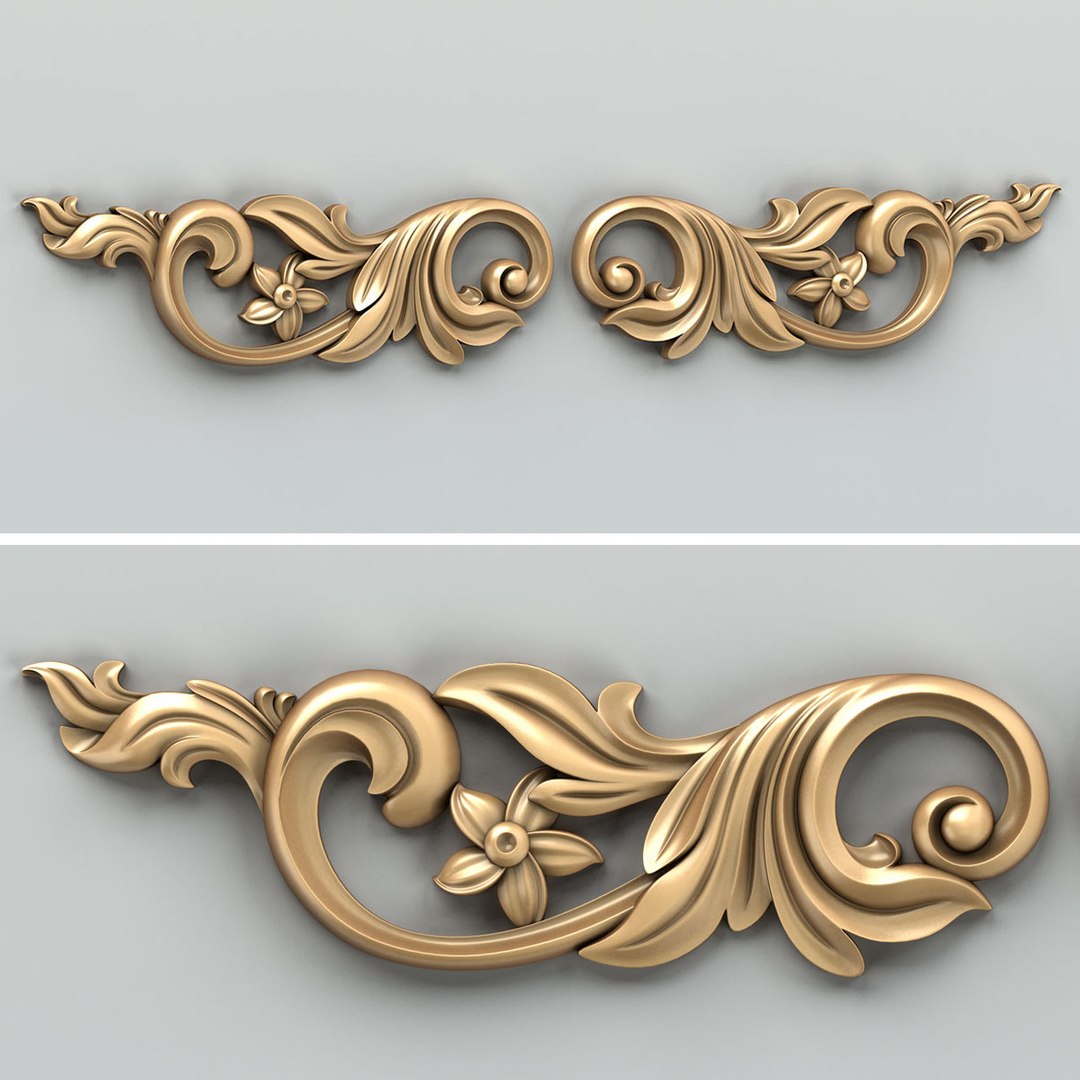 3D Carved Horizontal Decor Model - TurboSquid 1362889