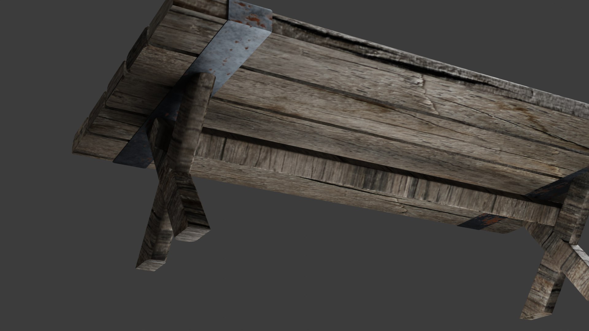 Rustic Medieval Table 3D - TurboSquid 2033083