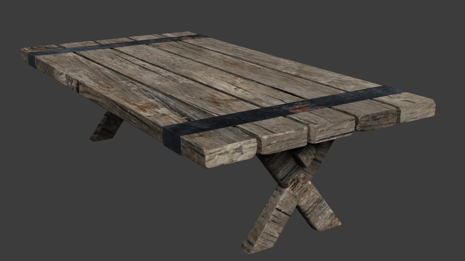 Rustic Medieval Table 3D - TurboSquid 2033083