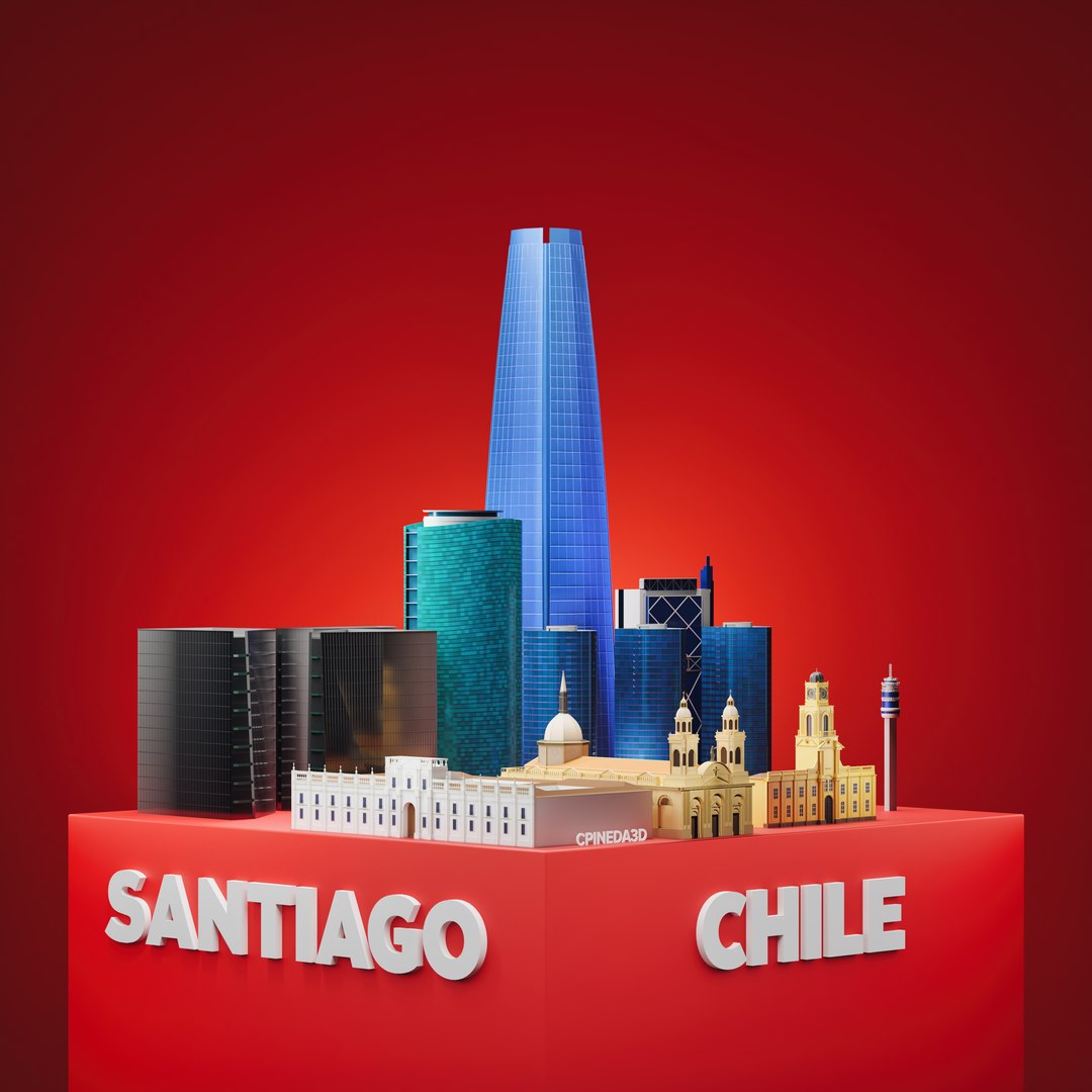 Santiago Chile 3D Diorama Model - TurboSquid 2449552