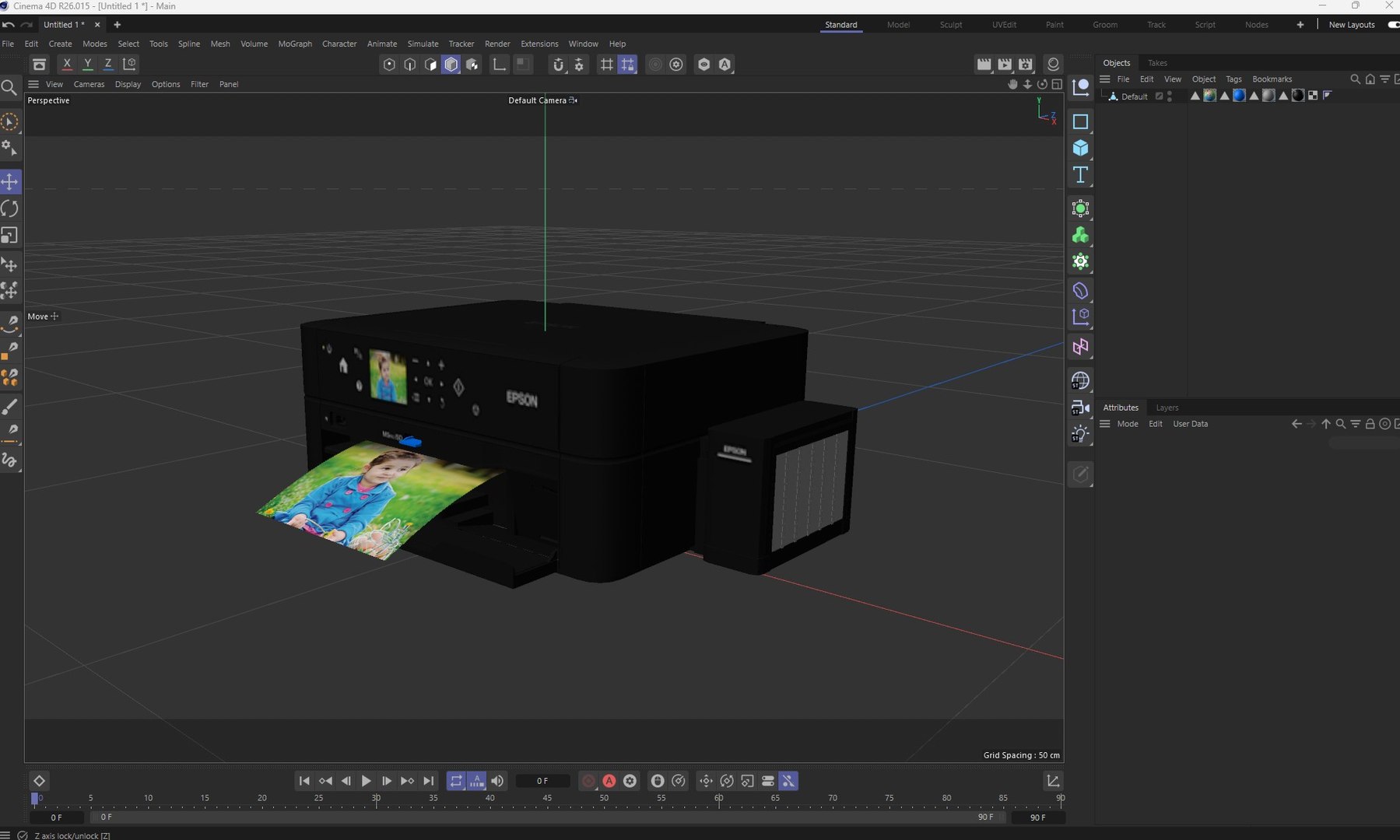 3D Model Epson L850 Photo All-in-One Ink Tank Printer - TurboSquid 2094678