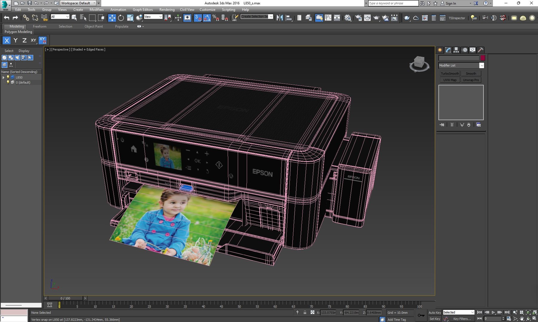 3D Model Epson L850 Photo All-in-One Ink Tank Printer - TurboSquid 2094678