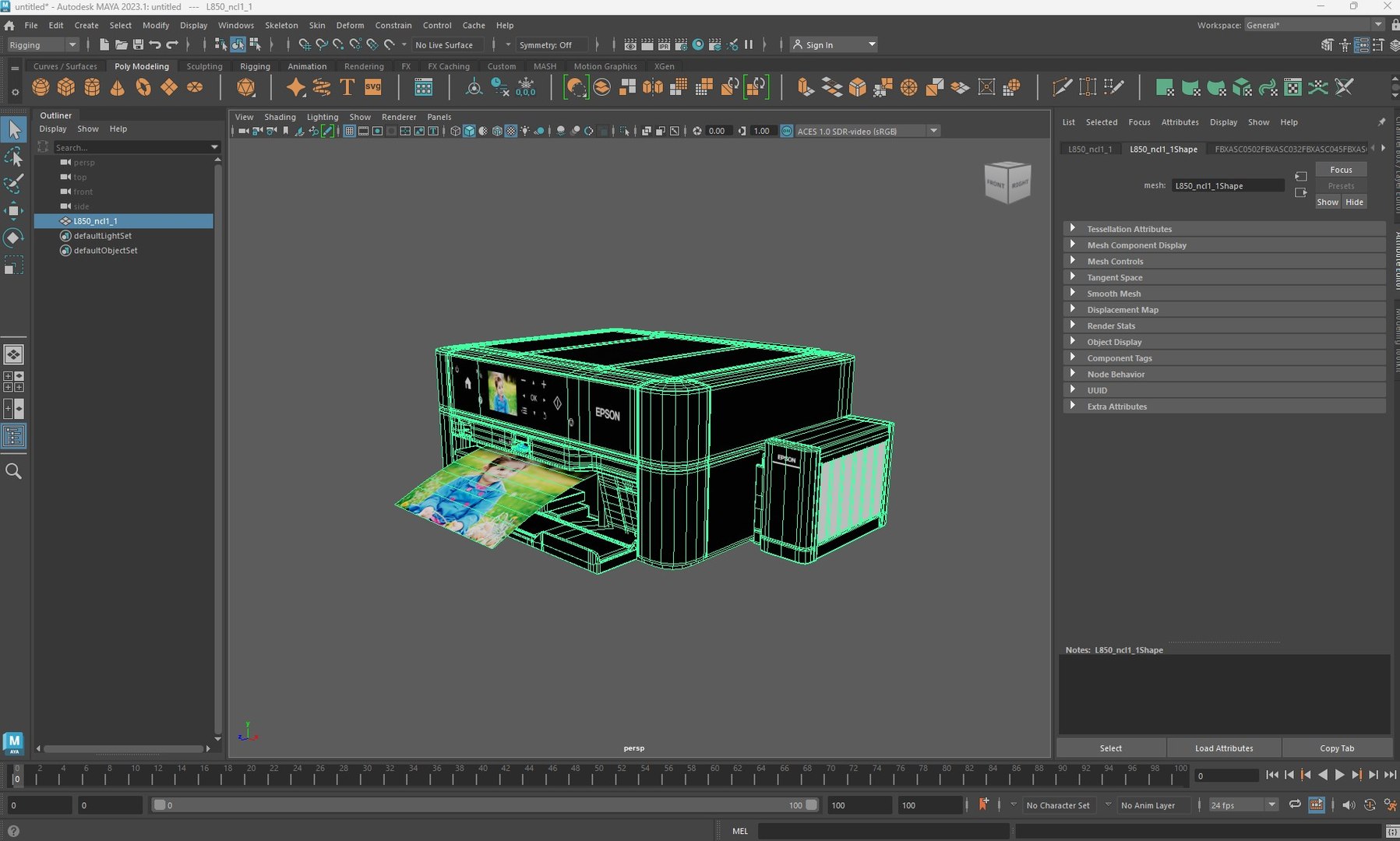 3D Model Epson L850 Photo All-in-One Ink Tank Printer - TurboSquid 2094678