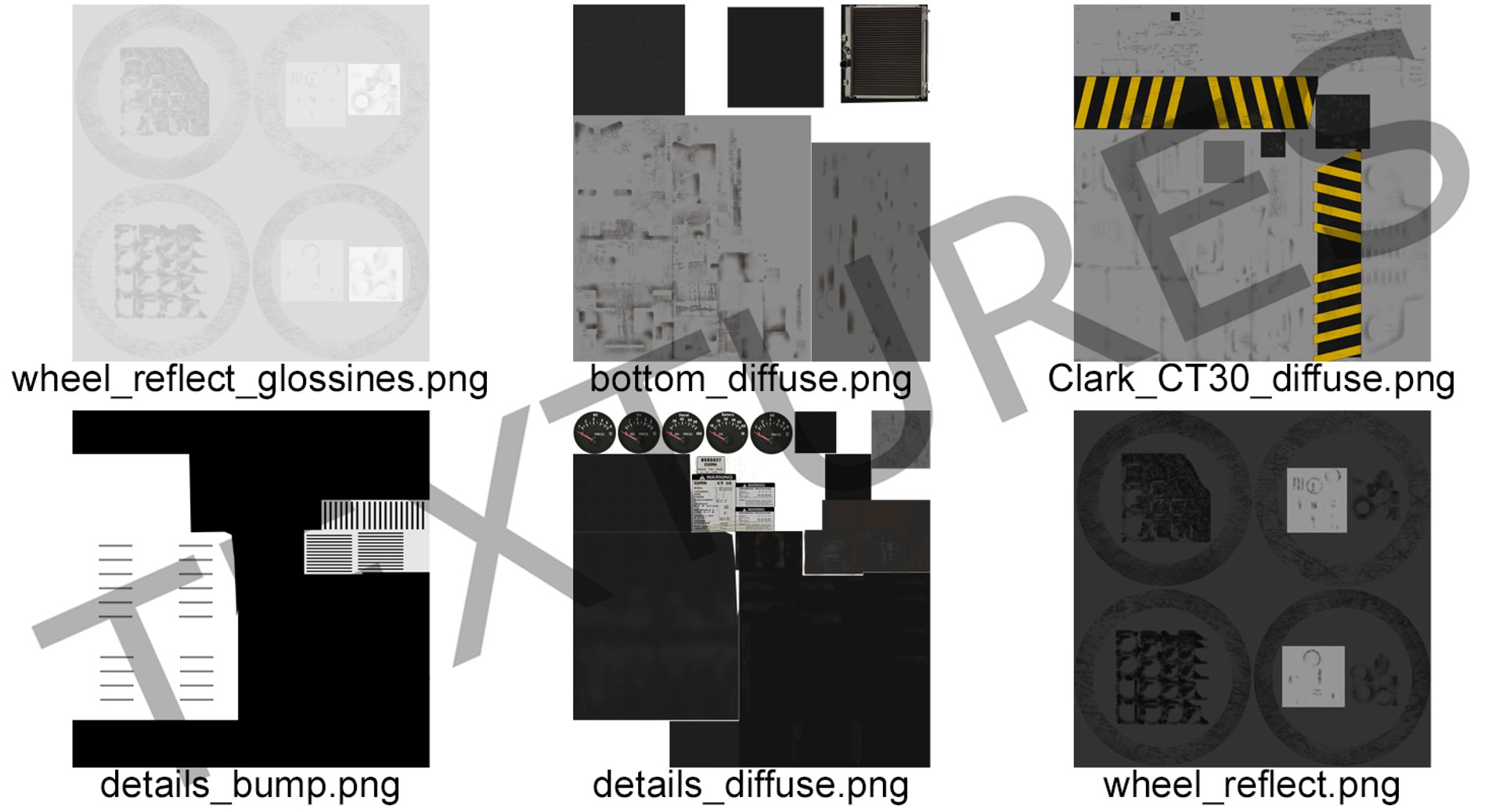 Airport Tug Car Clark 3d Model