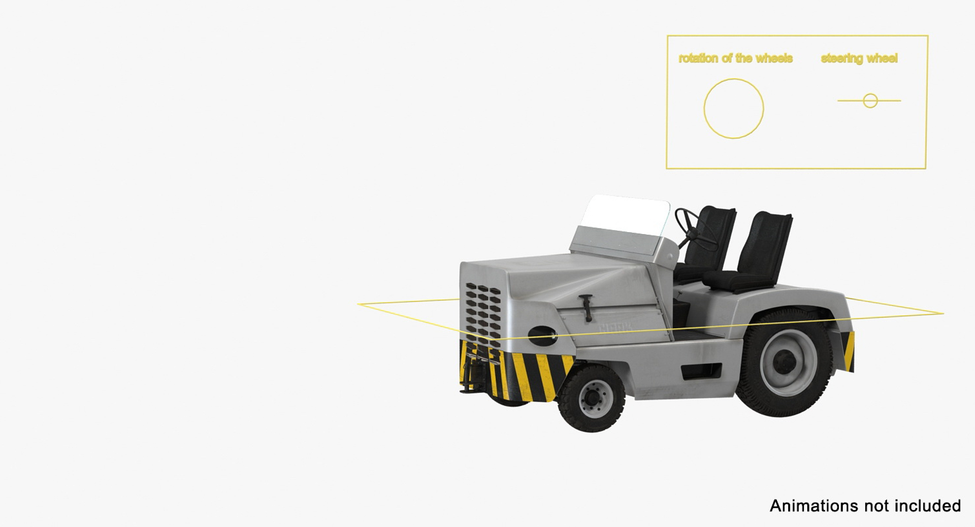 Airport Tug Car Clark 3d Model