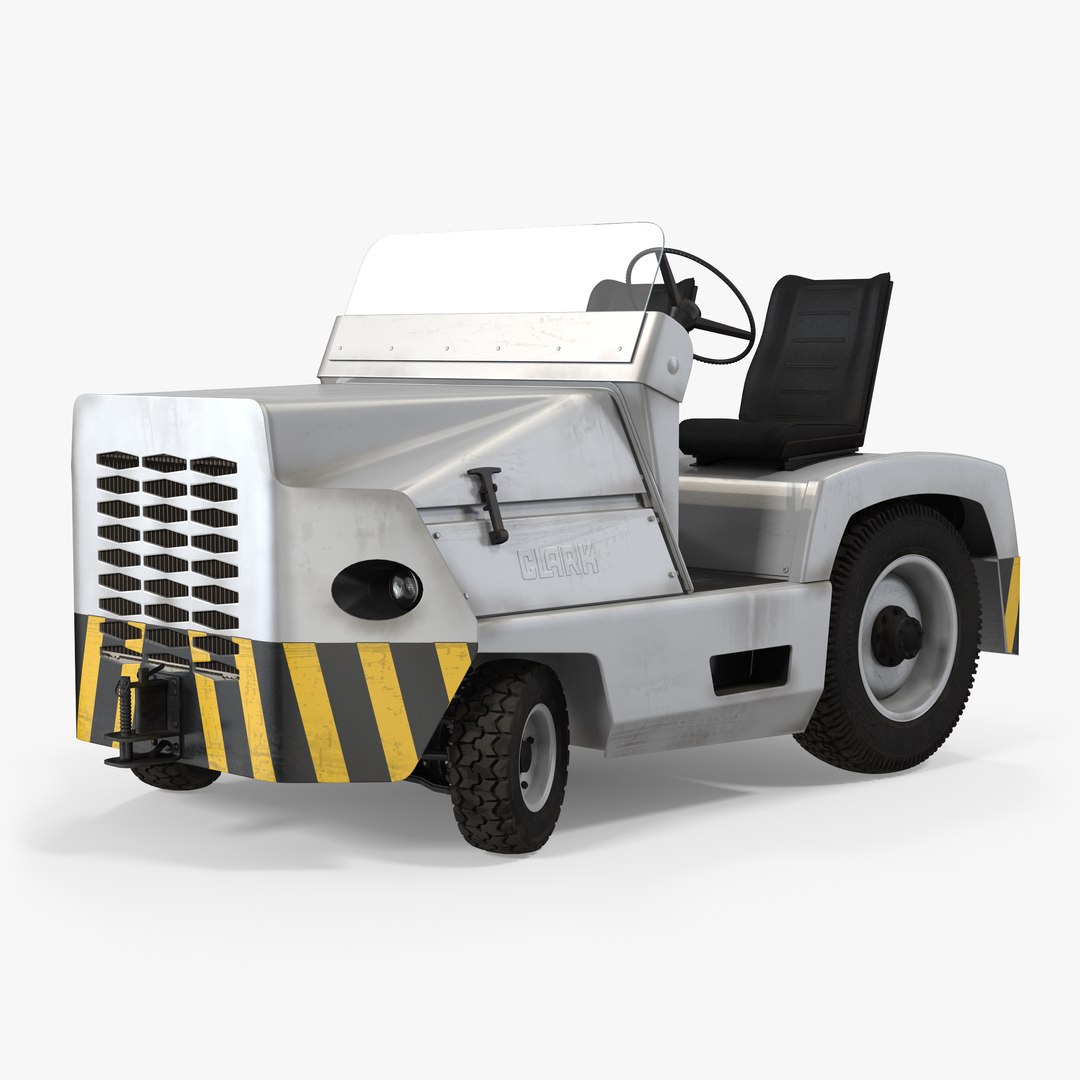 airport tug car clark 3d model
