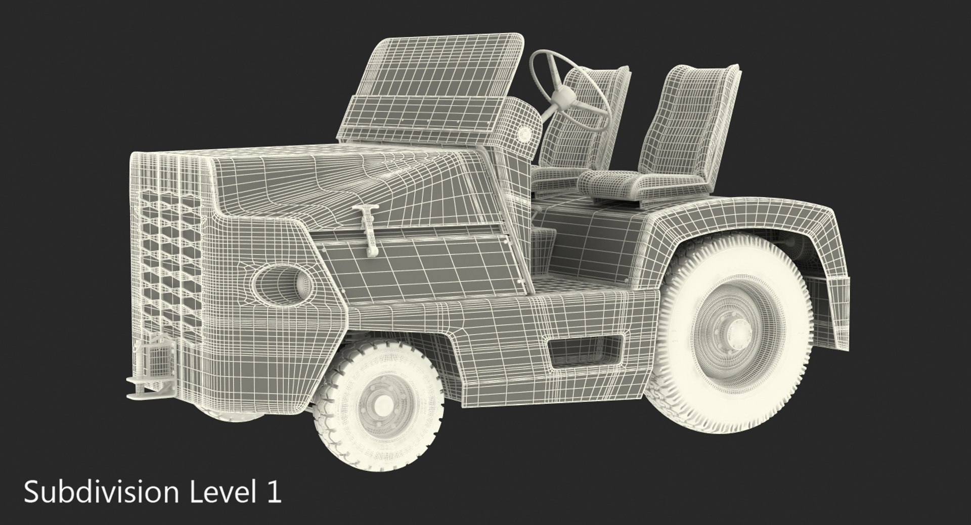 Airport Tug Car Clark 3d Model