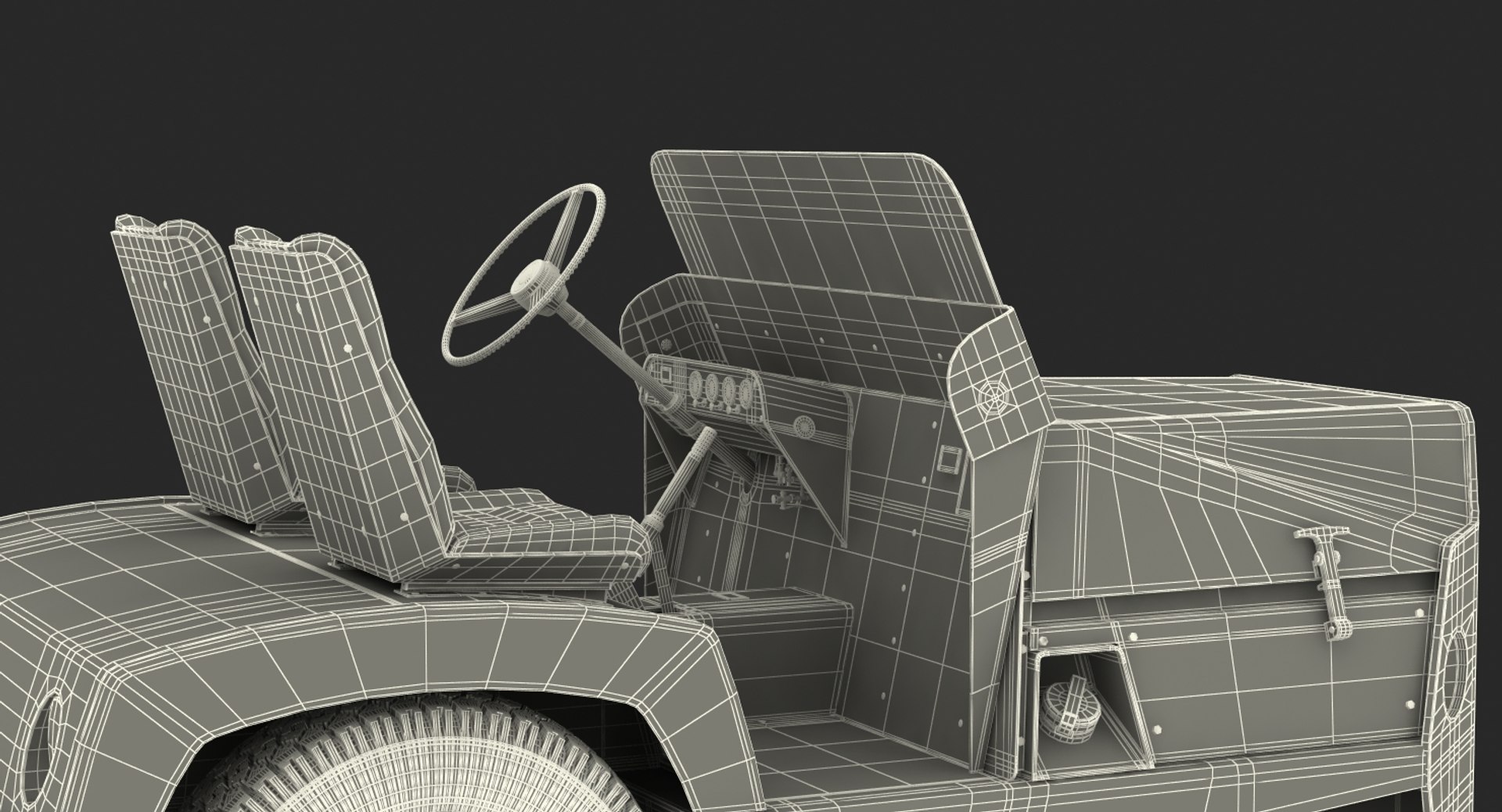 airport tug car clark 3d model