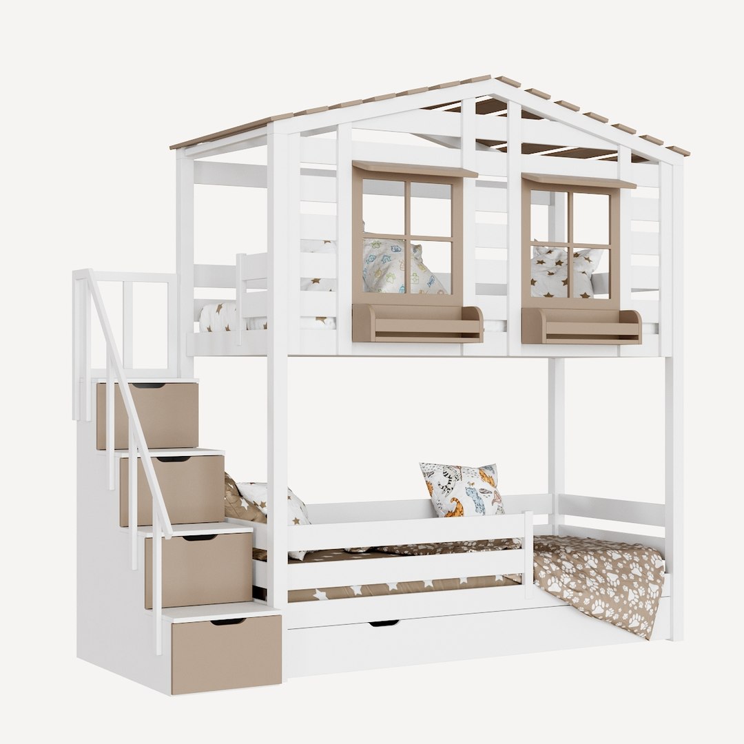 Children S 2-level Bed 3D - TurboSquid 1469211