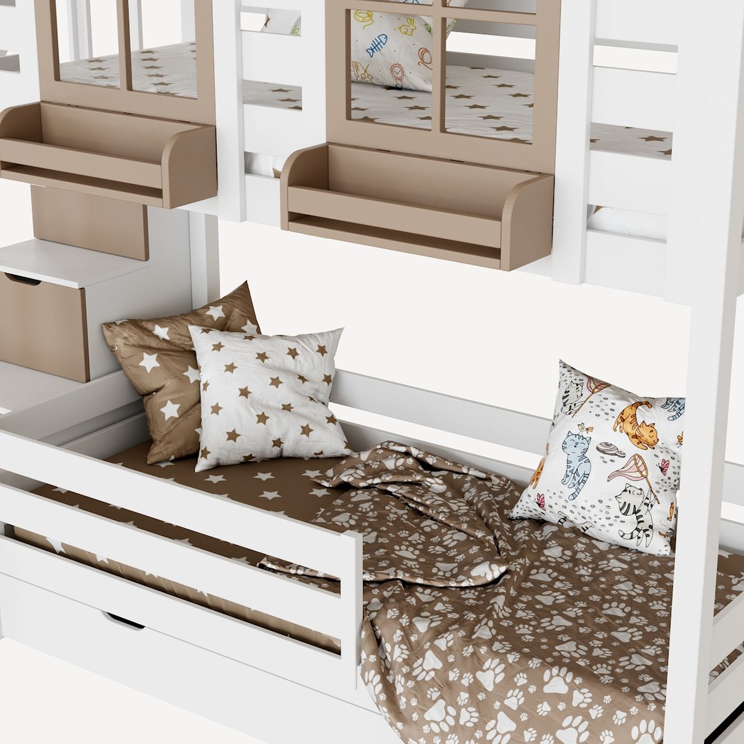Children S 2-level Bed 3D - TurboSquid 1469211