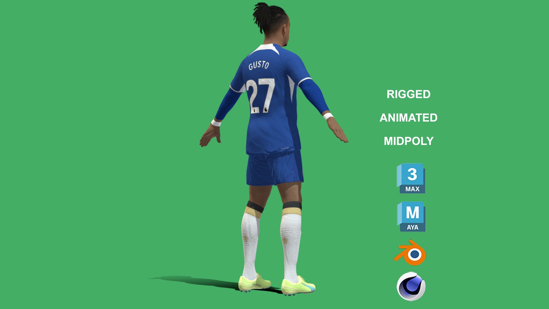3D 3D Rigged Malo Gusto Chelsea 2024 Model - TurboSquid 2145242