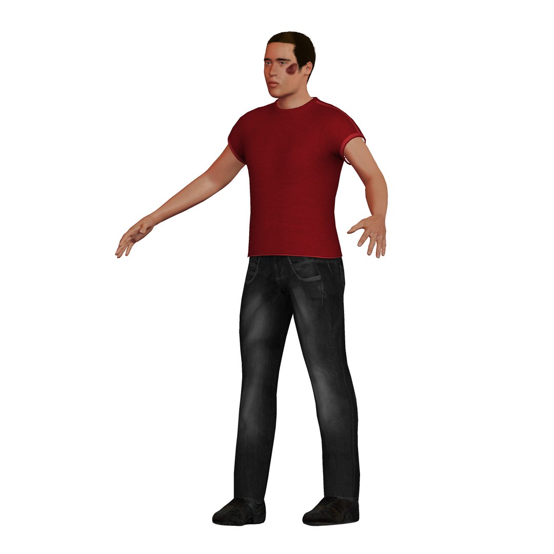 Adult Beat Man Character 3D - TurboSquid 1594126