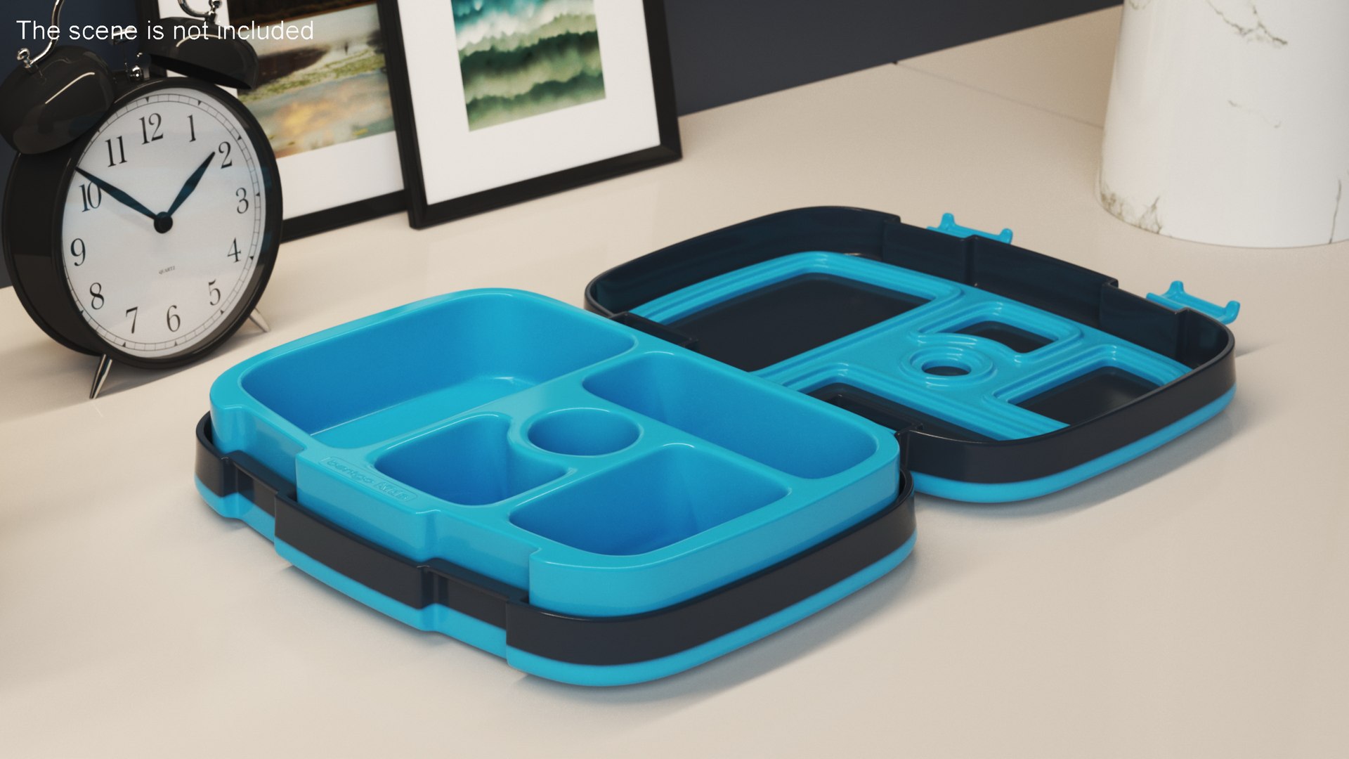 Bentgo Lunch Box For Kids Open Blue Model - TurboSquid 2151729