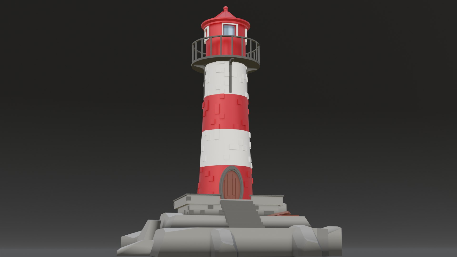 3D Low Poly Lighthouse - TurboSquid 2184410