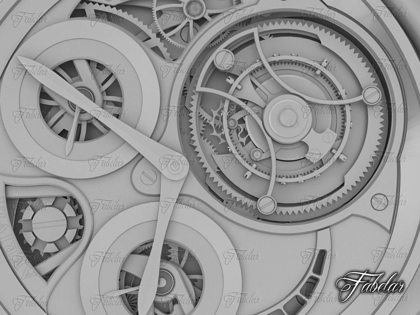 3d Tourbillon Watch Wristwatch Model