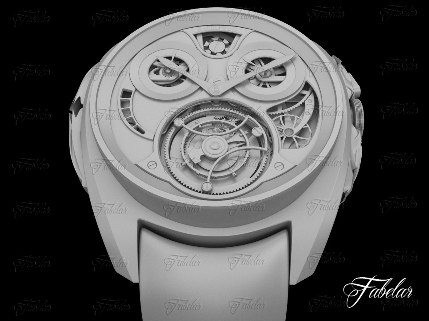 3d Tourbillon Watch Wristwatch Model